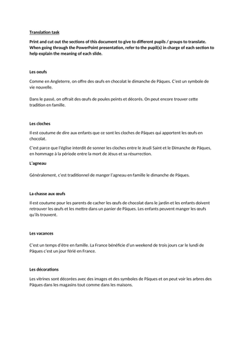 French Easter bundle | Teaching Resources