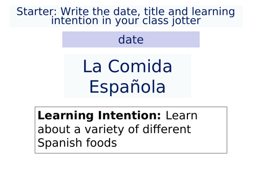 La Comida Española / De Tapas | Teaching Resources