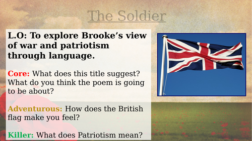 The Soldier - Rupert Brooke | Teaching Resources