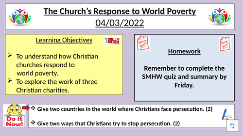 AQA Christian Practices GCSE World Poverty Lesson Religious Studies ...