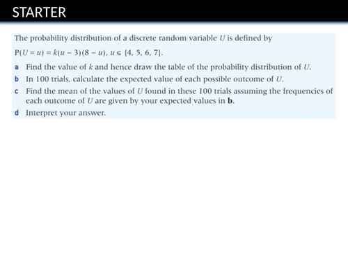 IB Maths Applications and Interpretation SL: Chapter 7 - Probability ...