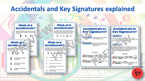 Sharps, Flats and Naturals - Handouts, Posters and 6 Worksheets ...