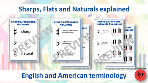 Sharps, Flats and Naturals - Handouts, Posters and 6 Worksheets ...