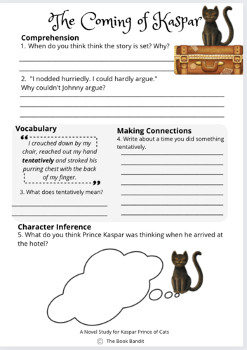 KASPAR PRINCE OF CATS by Michael Morpurgo - Novel Study with ...