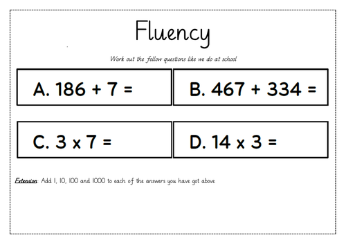 Year 4 Maths and English Fluency Starters Part 1 | Teaching Resources