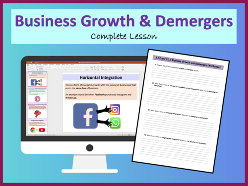 Business Growth and Demergers - A level Economics | Teaching Resources