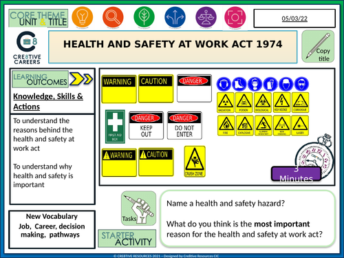 Health and Safety Act 1974 | Teaching Resources