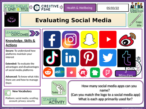 Evaluating Social media PSHE | Teaching Resources