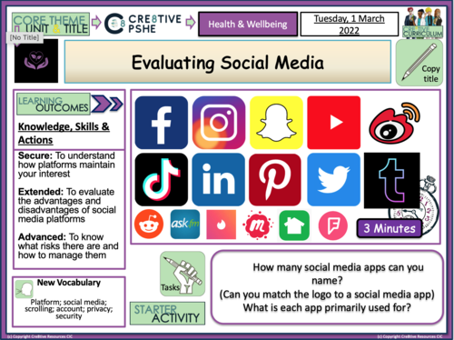 Evaluating Social media PSHE | Teaching Resources