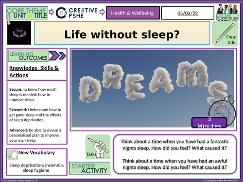 Sleep PSHE | Teaching Resources