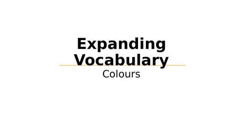 Expanding Vocabulary | Teaching Resources