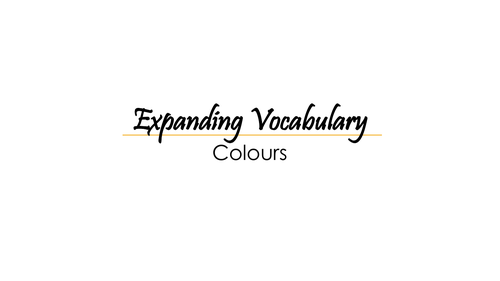 Expanding Vocabulary | Teaching Resources