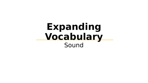 Expanding Vocabulary | Teaching Resources