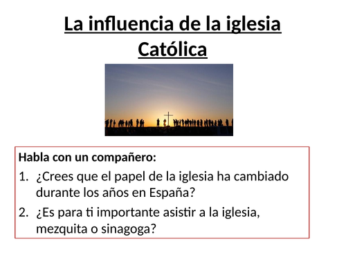 La influencia de la iglesia católica | Teaching Resources