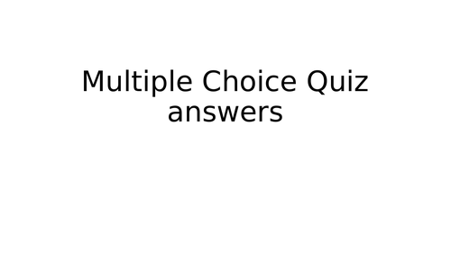 Multiple Choice Questions Quiz | Teaching Resources