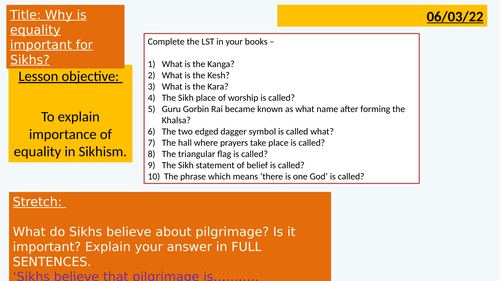 Sikhism & Sewa | Teaching Resources