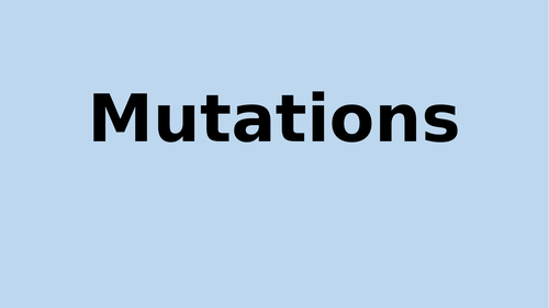 GCSE biology mutations | Teaching Resources