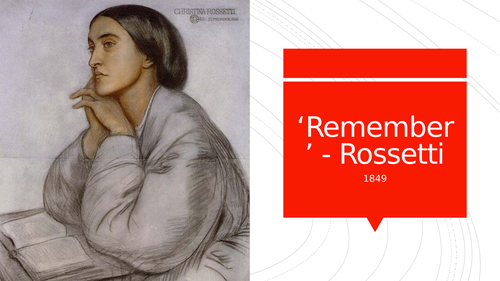 'Remember' by Christina Rossetti | Teaching Resources