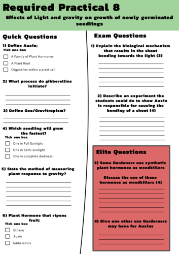AQA GCSE Biology - Required Practical 8 pack | Teaching Resources