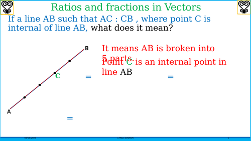 Vectors 2 - Vectors with Ratio | Teaching Resources