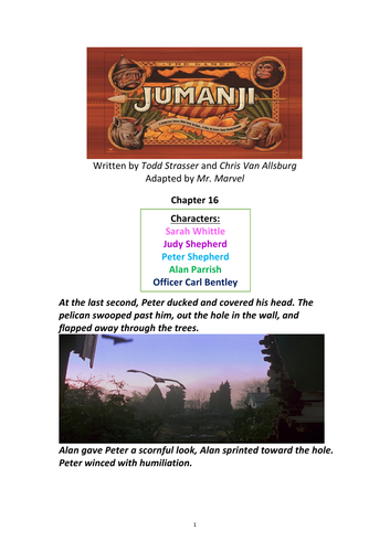 Jumanji Reader's Theatre Novel Study | Teaching Resources