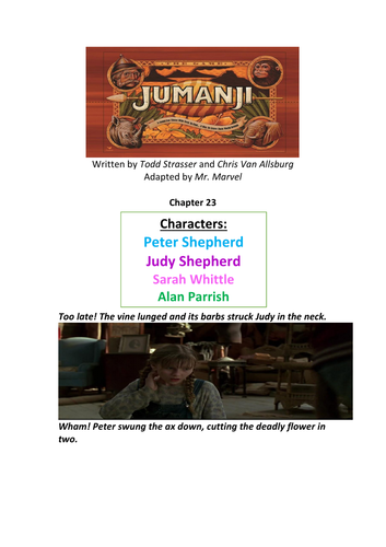 Jumanji Reader's Theatre Novel Study | Teaching Resources