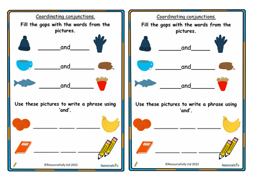 Conjunction Worksheets For Grade 2