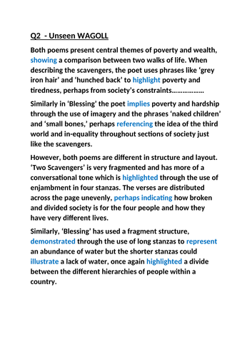 AQA GCSE Literature: Exploring Unseen Poetry | Teaching Resources