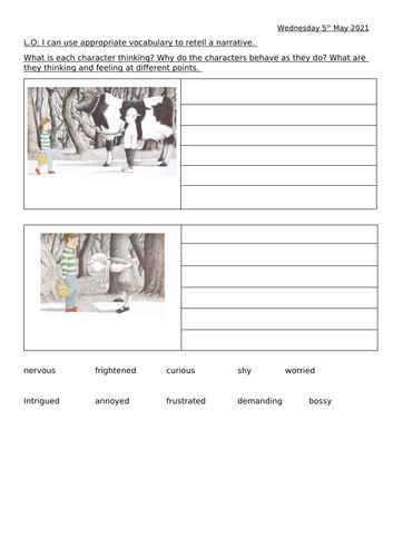Into The Forest - Cautionary Tale | Teaching Resources