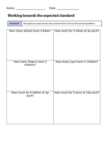 Year 2 TAF Maths WTS | Teaching Resources