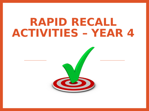 Rapid Recall of Mathematical Facts Year 4 | Teaching Resources