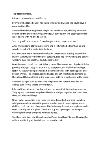 Phonics Story Key Stage 2 plus The Bored Princess -stle | Teaching ...