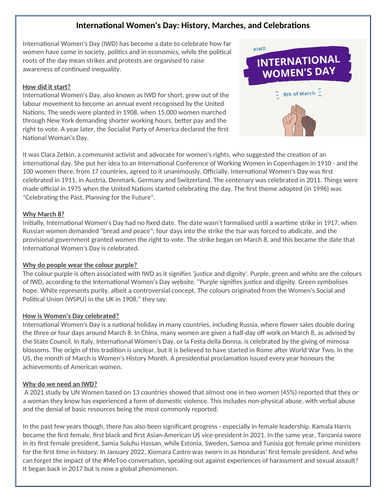 International Women's Day: History, Marches, and Celebrations - Reading ...