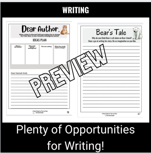 THE LAST BEAR Novel Study and Reading Comprehension Questions ...