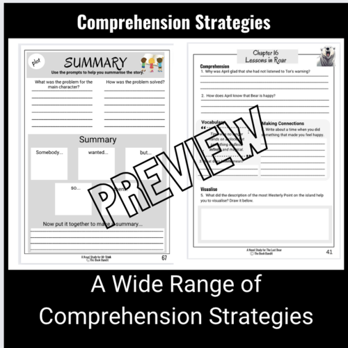THE LAST BEAR Novel Study and Reading Comprehension Questions ...