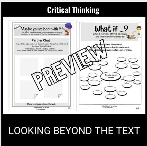 THE LAST BEAR Novel Study and Reading Comprehension Questions ...