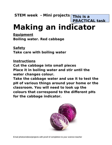 STEM week science week mini tasks | Teaching Resources