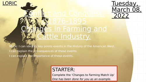 American West Revision Bundle. (Edexcel Chapter 3 Conflict and Conquest ...