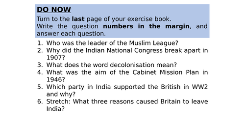Partition of India KS3 Lessons | Teaching Resources