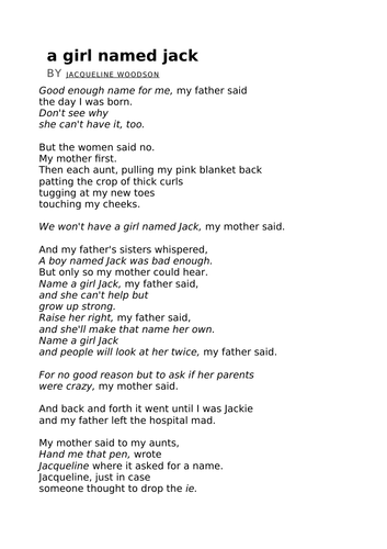 KS3 identity poetry module | Teaching Resources