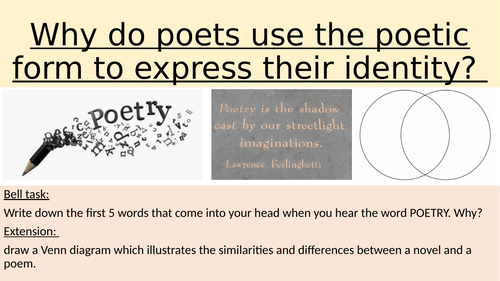 KS3 identity poetry module | Teaching Resources