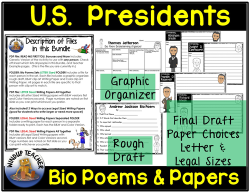 U.S. Presidents Biography Poem Activity | Teaching Resources