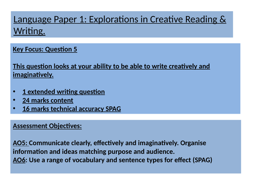 Explorations in Creative Reading and Writing | Teaching Resources