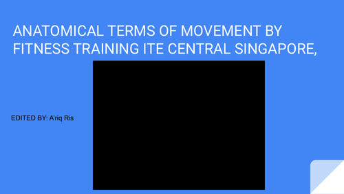 ANATOMICAL TERMS OF MOVEMENT | Teaching Resources
