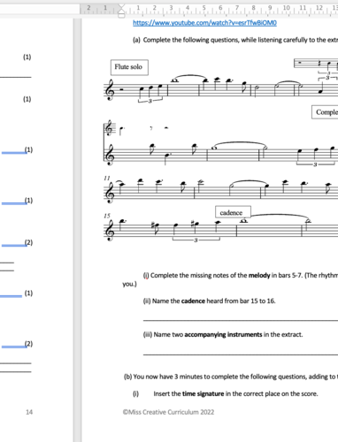 OCR GCSE Music - Area of Study 4: Music for Film - PRACTICE PAPERS ...