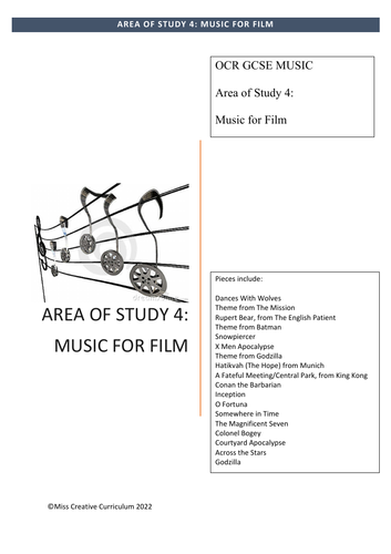 OCR GCSE Music - Area of Study 4: Music for Film - PRACTICE PAPERS ...