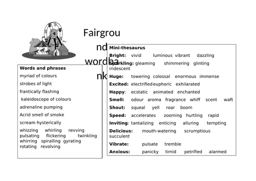 Creative Writing - Writing to Describe/Narrate - Funfair | Teaching ...