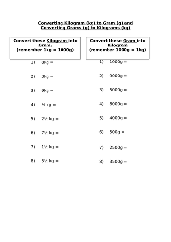 KS2 Worksheet - Conversions (4 worksheets) | Teaching Resources