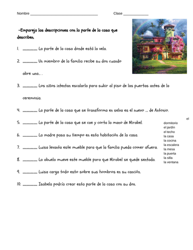 Disney's Encanto Activities (PowerPoints and Worksheets) Spanish ...