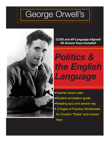 Orwell's Politics and the English Language Lesson Plan | Teaching Resources